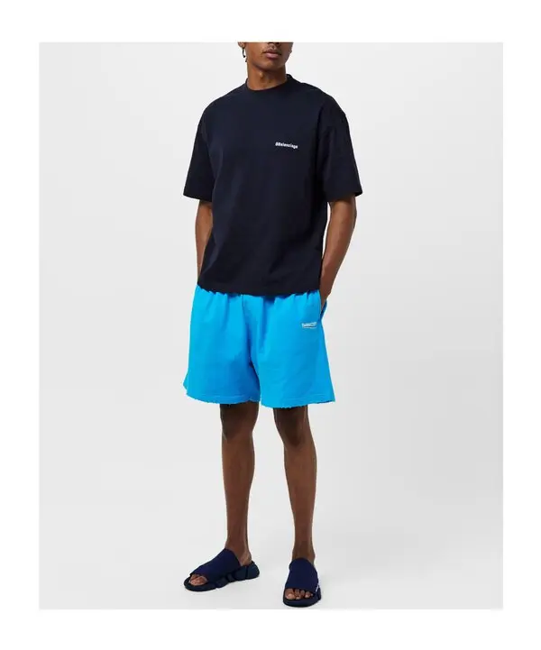 Balenciaga Logo Jersey Shorts