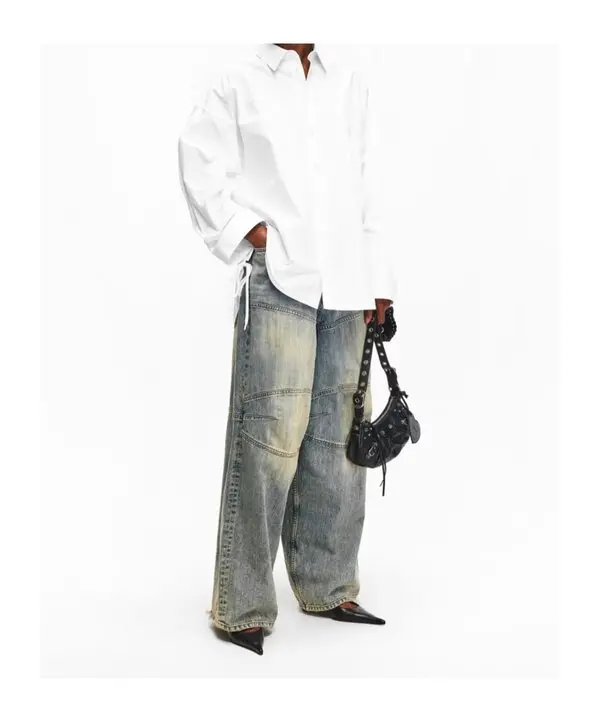Balenciaga Tie Detailed Long Sleeve Shirt - White