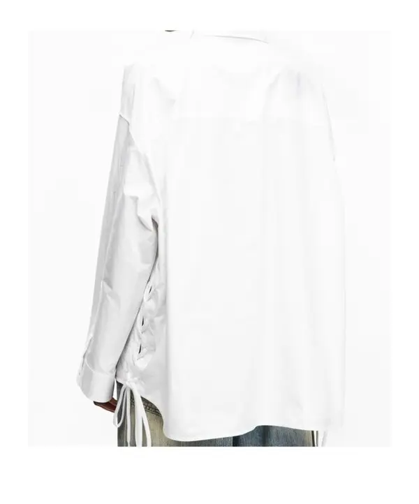Balenciaga Tie Detailed Long Sleeve Shirt - White
