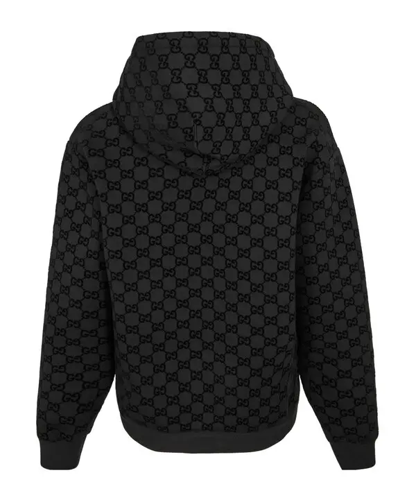Gucci Full-zip Hooded Jacket With All-over Gg Monogram