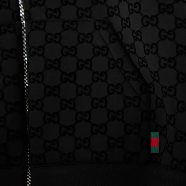 Gucci Full-zip Hooded Jacket With All-over Gg Monogram