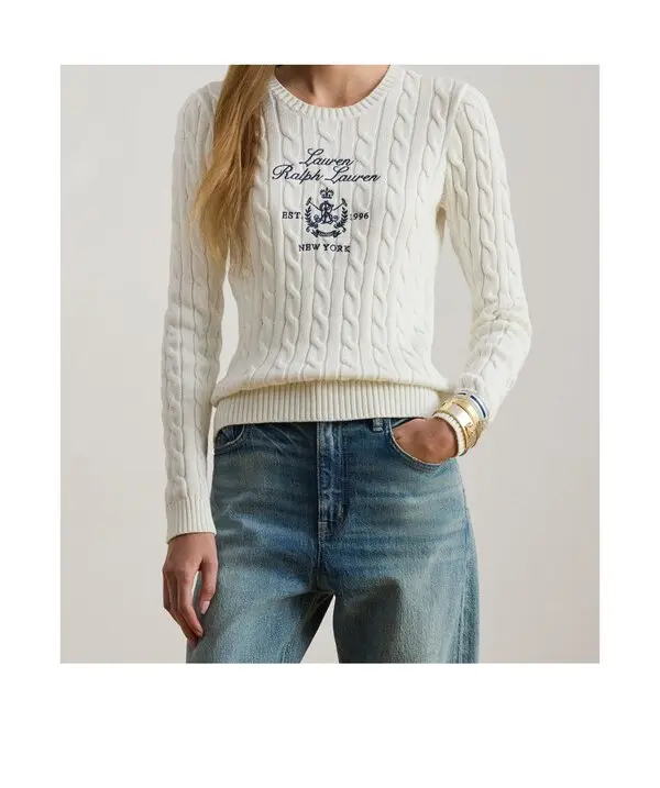 Ralph Lauren Cable Knit Crew Neck Sweater