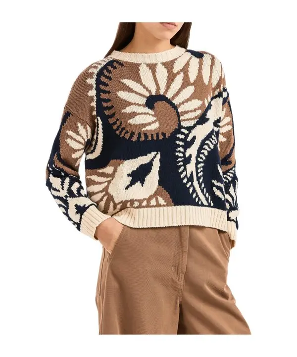 Max Mara Floral Pattern Knit Sweater