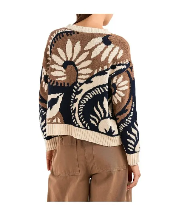 Max Mara Floral Pattern Knit Sweater