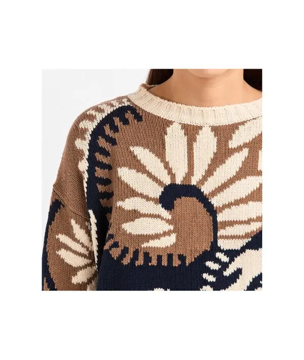 Max Mara Floral Pattern Knit Sweater