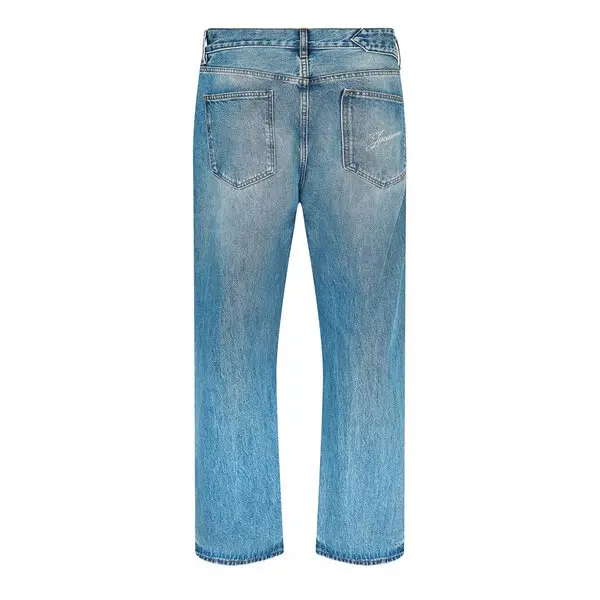 Jacquemus Jacquard Script Straight Leg Jeans