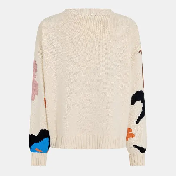 Max Mara Floral Print Knit Sweater