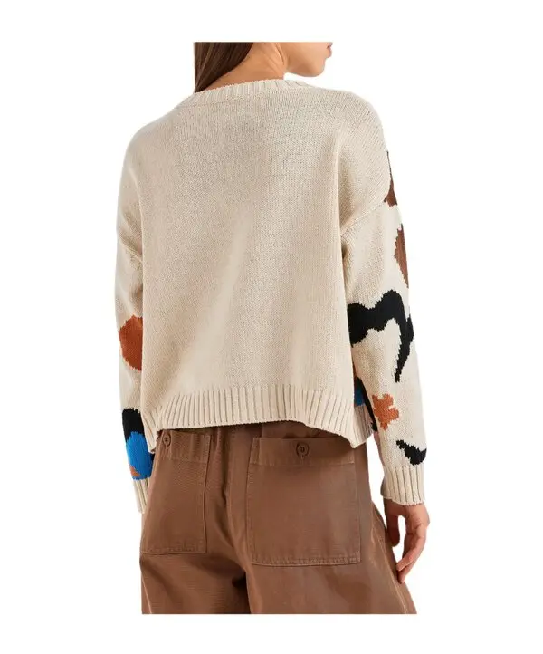 Max Mara Floral Print Knit Sweater