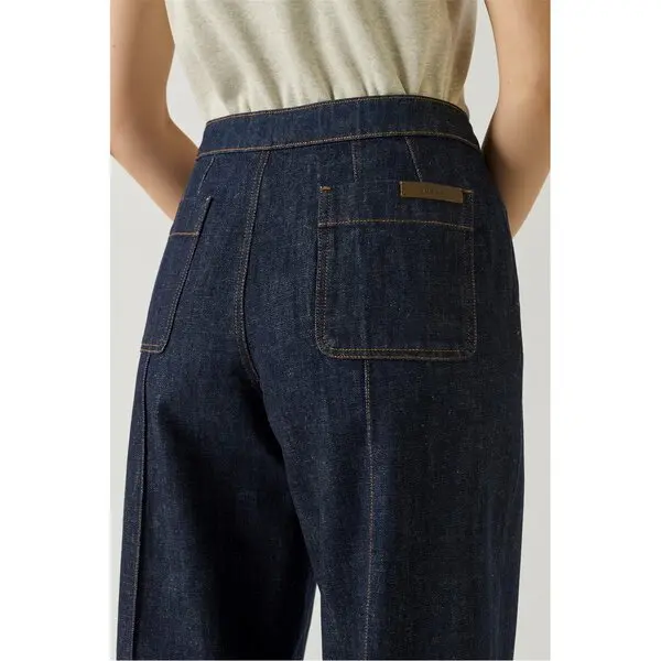 Soeur Patch Pocket Wide Leg Jeans