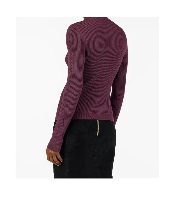 Balmain Round Neck Knitted Cardigan With Button Closure