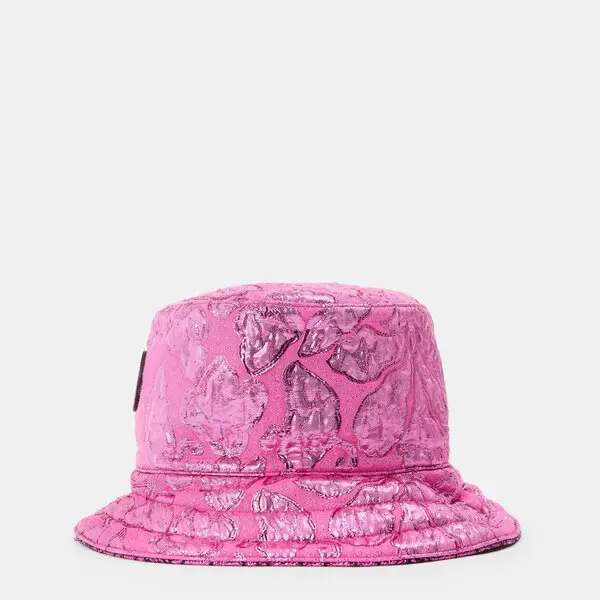 Gucci Brocade Bucket Hat With Metallic Floral Pattern