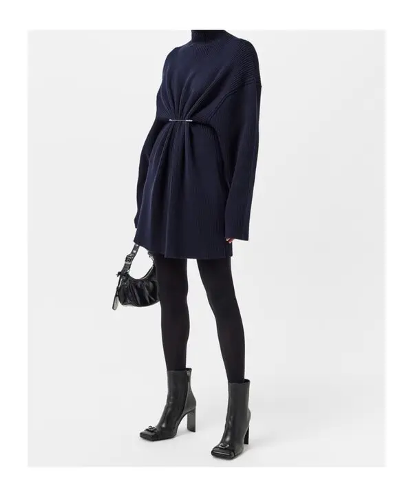 Balenciaga Mini Knitted Jumper Dress - Black
