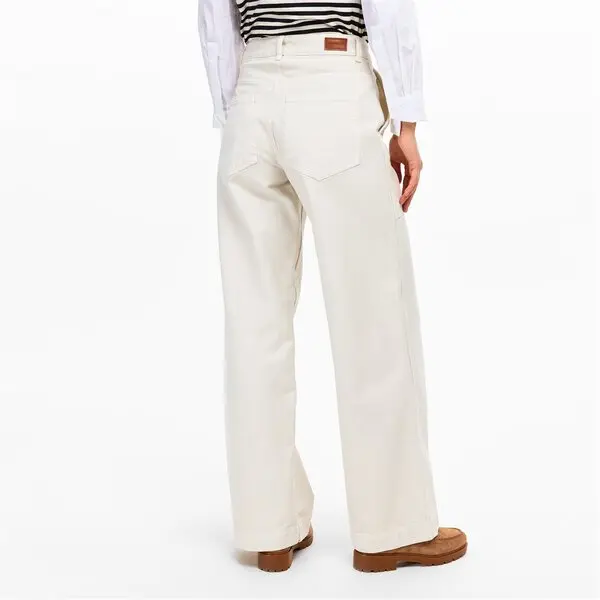 Moncler Wide Leg Casual Pants - White