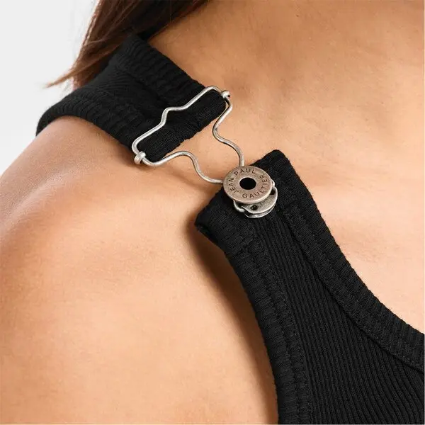 JEAN PAUL GAULTIER Ribbed Knit Vest With Hardware Detail