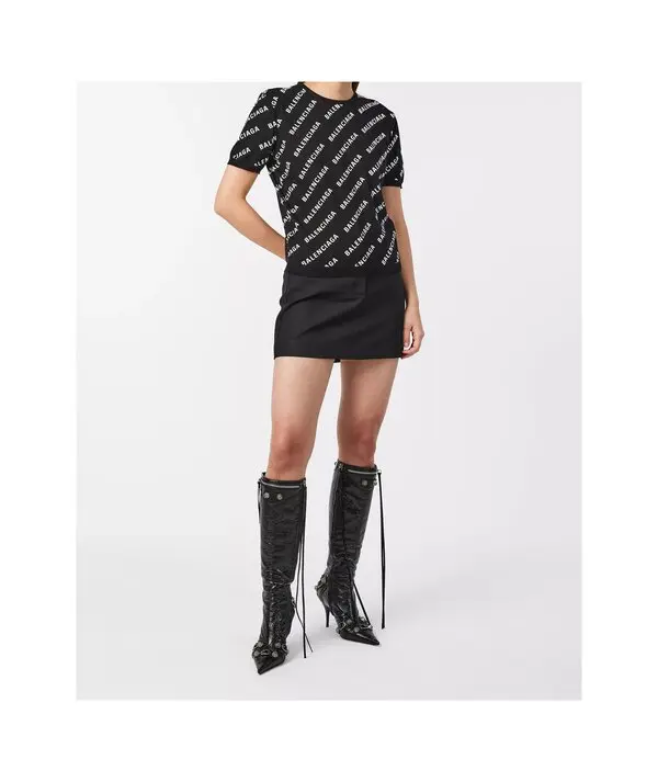 Balenciaga Crew Neck Printed Short-sleeved T-shirt