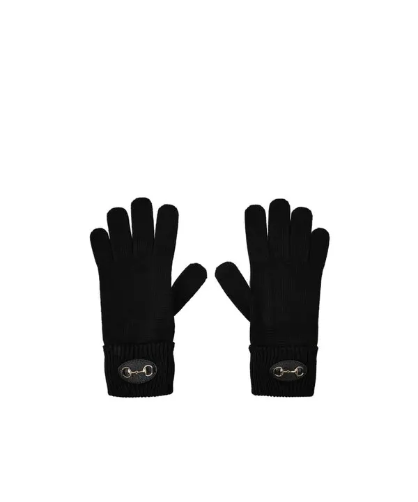Gucci Solid Color Knitted Gloves