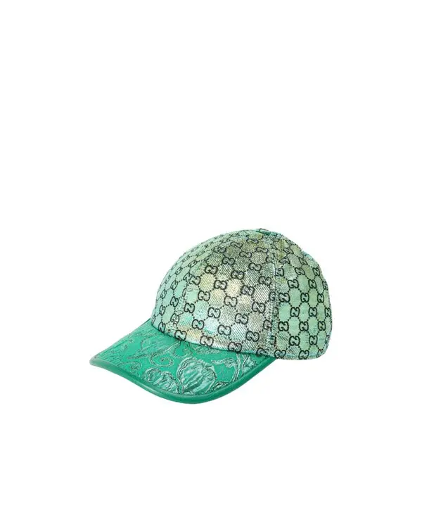 Gucci Gg Monogram Baseball Cap - Green
