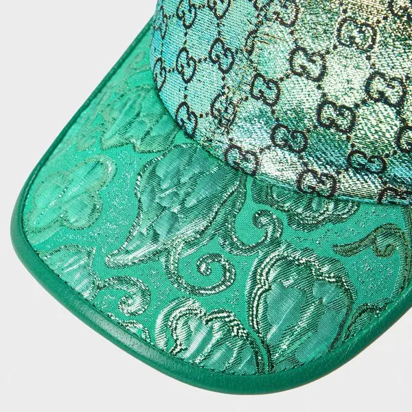Gucci Gg Monogram Baseball Cap - Green
