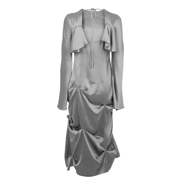 GANNI Satin Maxi Dress