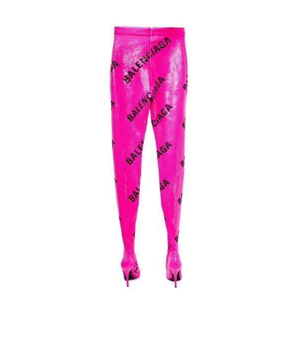 Balenciaga High Heel Leggings With Logo Print