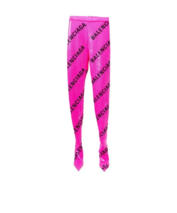 Balenciaga High Heel Leggings With Logo Print