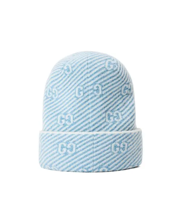 Gucci Diagonal Stripe Knit Beanie