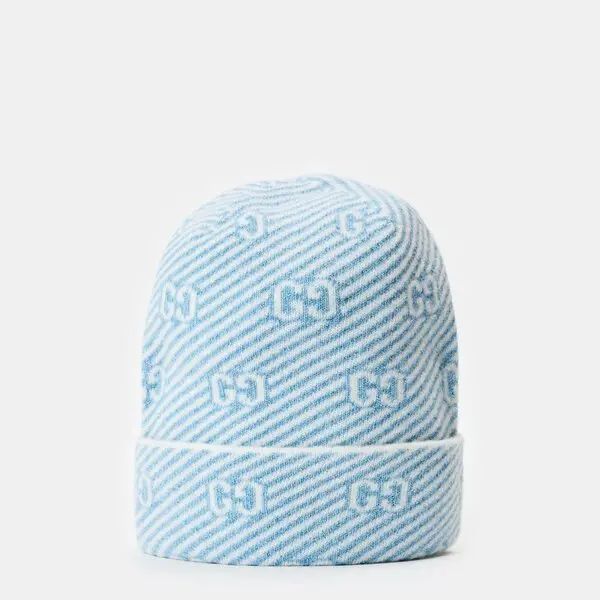 Gucci Diagonal Stripe Knit Beanie
