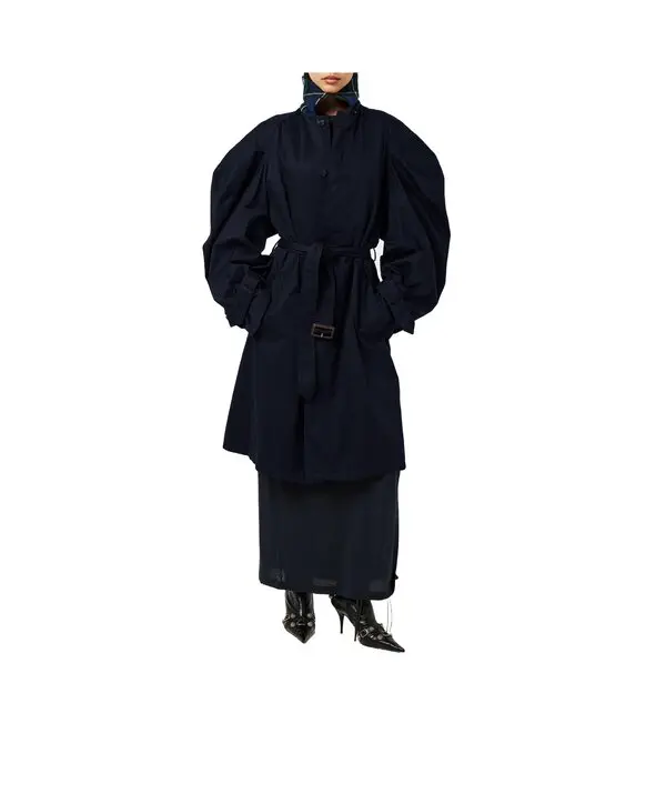 Balenciaga Lapel Long Trench Coat