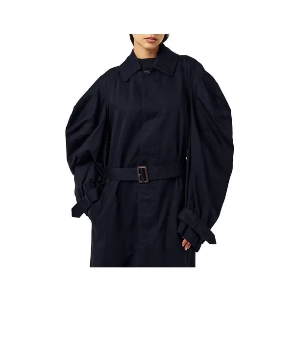 Balenciaga Lapel Long Trench Coat