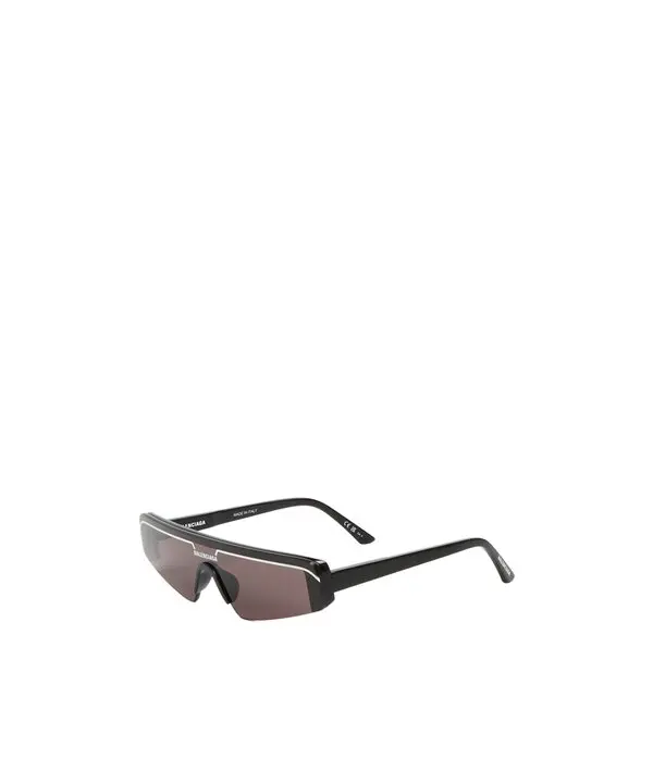 Balenciaga Rectangle Logo Sunglasses - Black