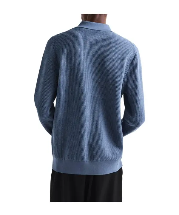 Dolce & Gabbana Vertical Rib Knit Polo Shirt