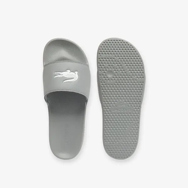 Lacoste Open Toe Pool Slippers With Logo Detail