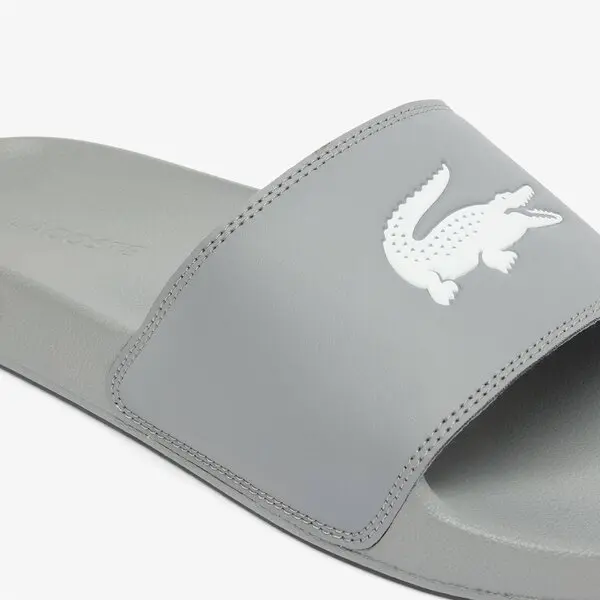 Lacoste Open Toe Pool Slippers With Logo Detail