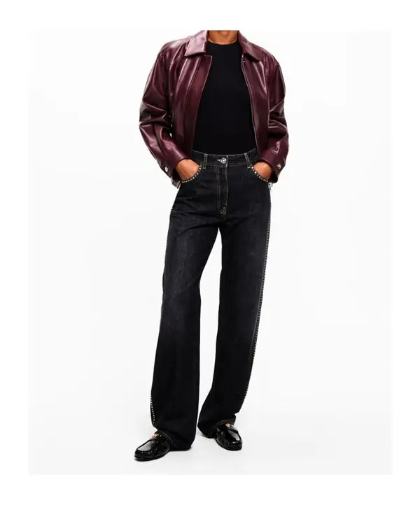 Versace Zip Pocket Leather Jacket