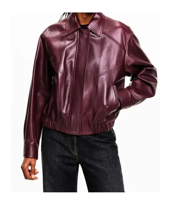 Versace Zip Pocket Leather Jacket