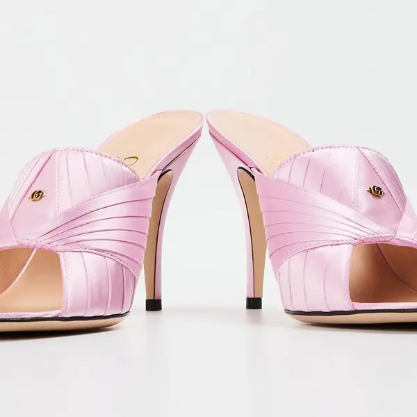 Gucci Satin Strappy Heeled Sandals