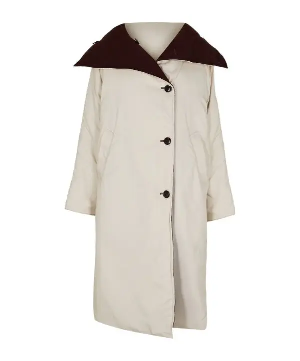 Varley Annalise Reversible Wrap Coat - White
