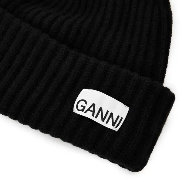 GANNI Ribbed Knit Hat