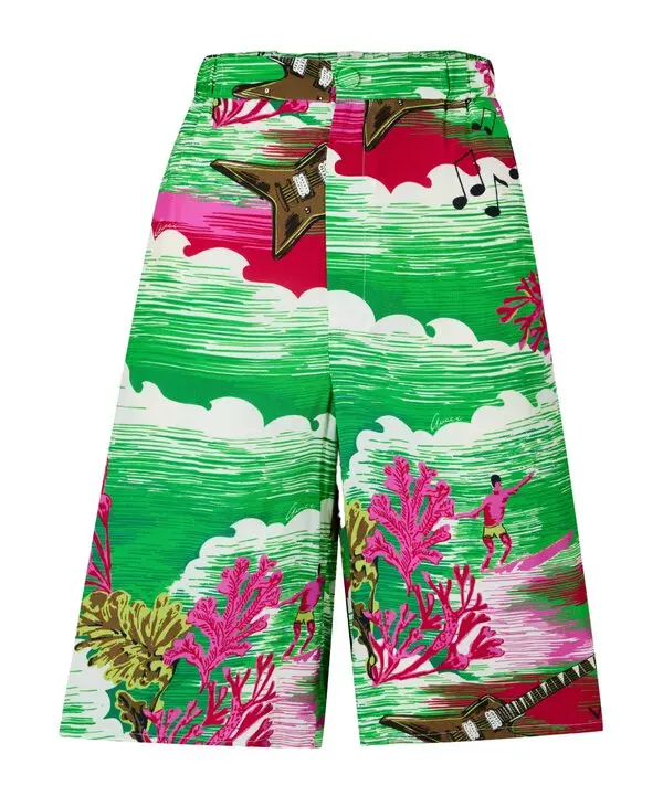 Gucci Printed Relaxed Fit Cropped Shorts - No