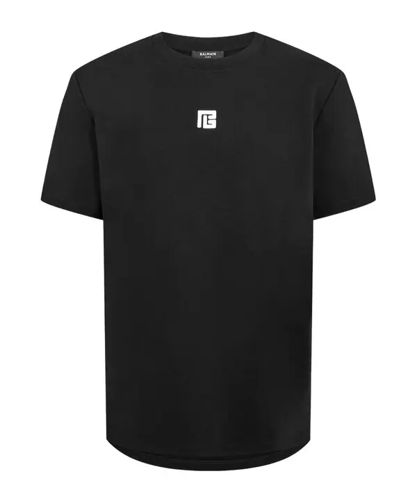 Balmain Logo Short-sleeved T-shirt - Black