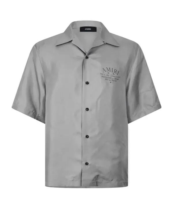 Amiri Logo Short Sleeve Shirt - Gray