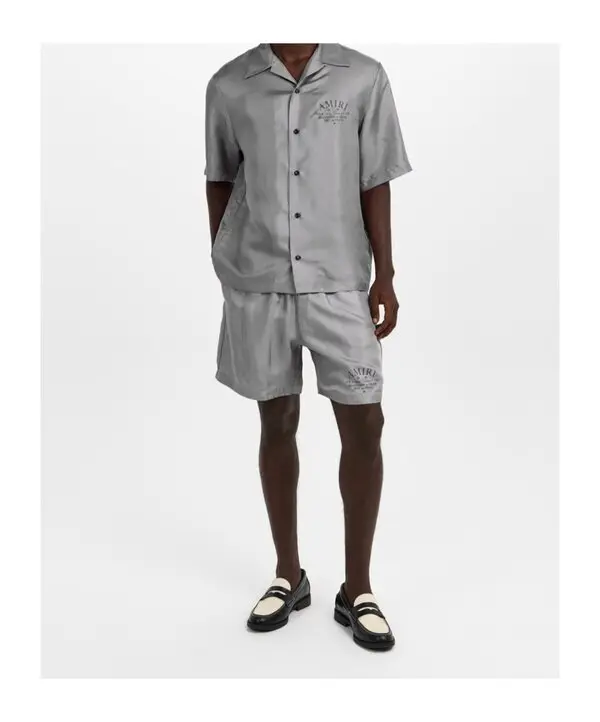 Amiri Logo Short Sleeve Shirt - Gray