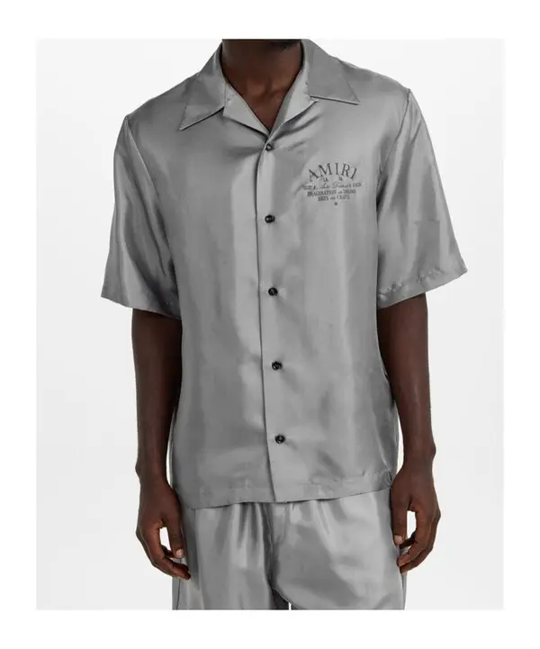 Amiri Logo Short Sleeve Shirt - Gray