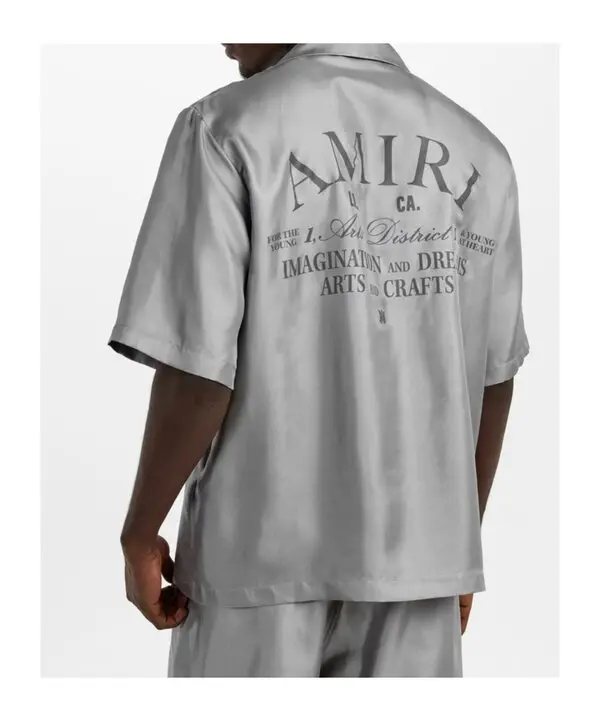 Amiri Logo Short Sleeve Shirt - Gray