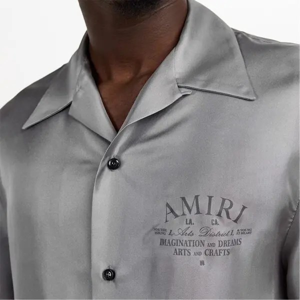 Amiri Logo Short Sleeve Shirt - Gray