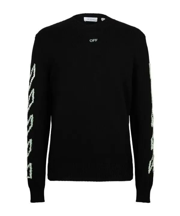 Off-White Diagonal Arrow Crew Neck Jumper