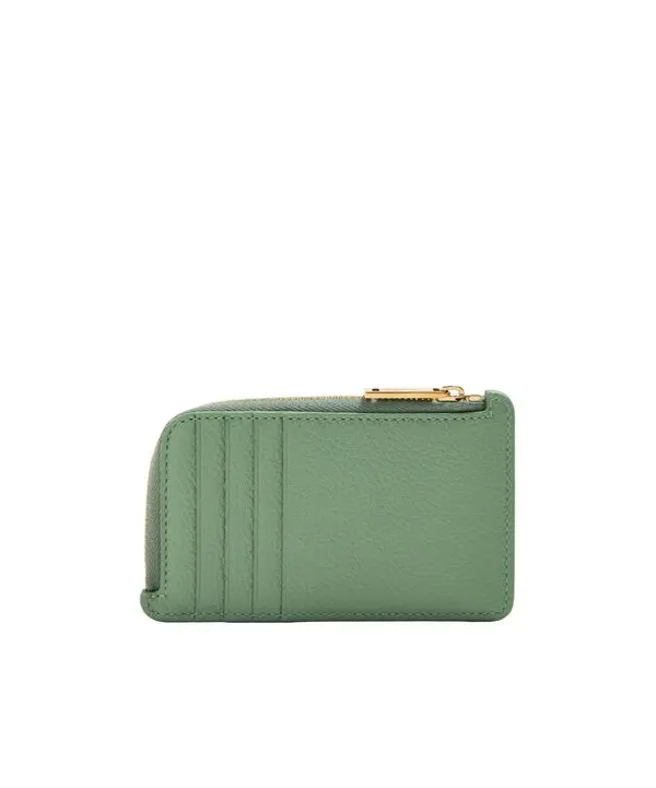 FERRAGAMO Leather Zipper Card Holder