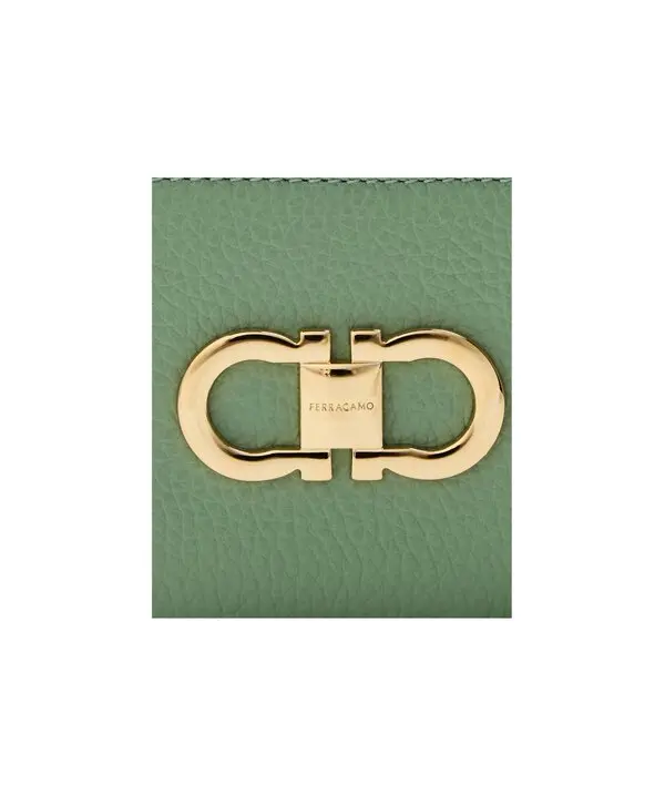 FERRAGAMO Leather Zipper Card Holder