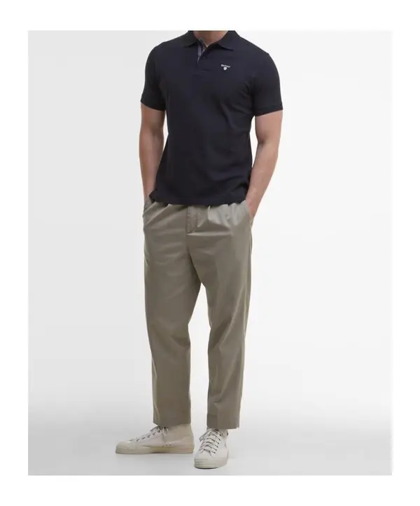 Barbour Tartan Pique Polo Shirt - Black