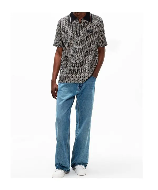 Balmain Logo Short Sleeve Polo Shirt